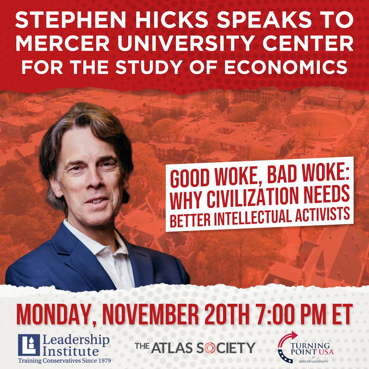 Stephen Hicks Speaks to Mercer University Center For The Study of Economics with The Atlas Society